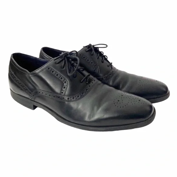 Cole Haan | Shoes | Cole Haan Dress Shoes Black Leather Wingtips | Poshmark